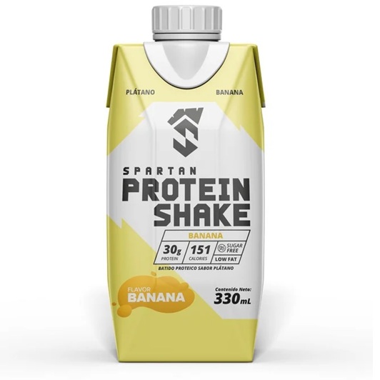 Spartan Protein Shake Sin Azucar Plátano 330mL | Pehuén Farmacias